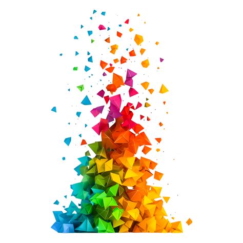 Colorful Geometric Shapes Exploding In Vibrant Abstract Design 55845603 Png