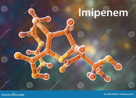 Imipenem Antibiotic Molecule 3d Illustration
