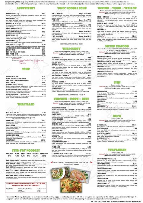 Menu At Lemongrass Sushi And Thai Restaurant Murfreesboro