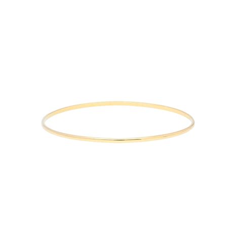 Solid 9ct Gold Plain Bangle Lavey London Fine Jewellery