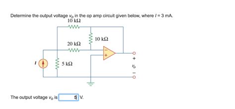 Solved Determine the output voltage vo in the op amp circuit | Chegg.com
