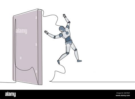 Continuous One Line Drawing Robot Managed To Jump Over The Wall Get New Experience Humanoid
