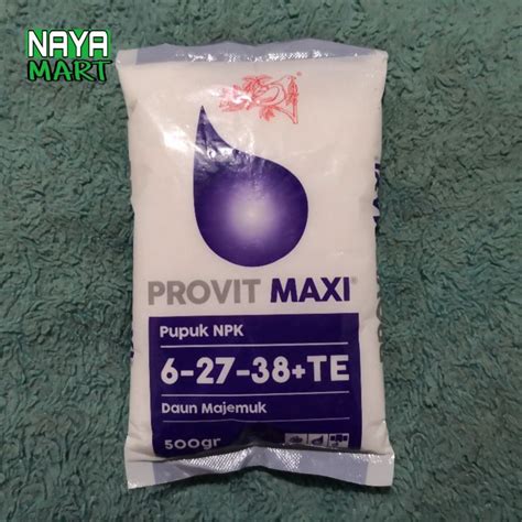 Jual Pupuk Provit Maxi 6 27 38te Kemasan 500 G Shopee Indonesia