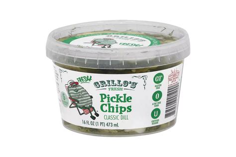 Grillos Classic Dill Pickle Chips 16 Oz Desert Spoon Food Hub