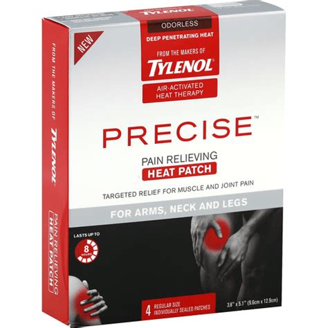 Tylenol Pain Relieving Heat Patch Regular Odorless Health