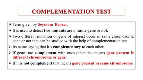 Complementation Test Pptx Genetics Science