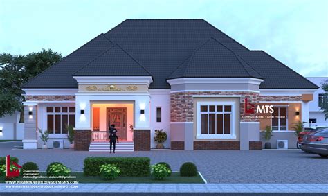Modern 4 Bedroom Bungalow House Plans Kenya Bedrooms Arched Idebagus