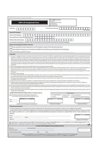 Free 51 Assignment Forms In Pdf Ms Word Xls