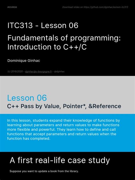 lesson 06 pdf pdf parameter computer programming pointer