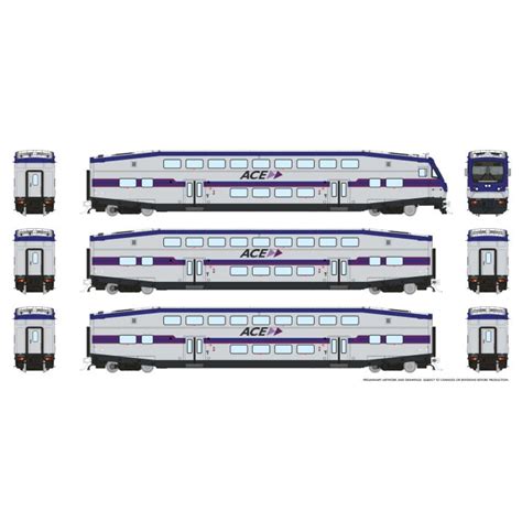 Rapido Ho Cem Bi Level Commuter Car Ace Modern Set 2 Cab 3313