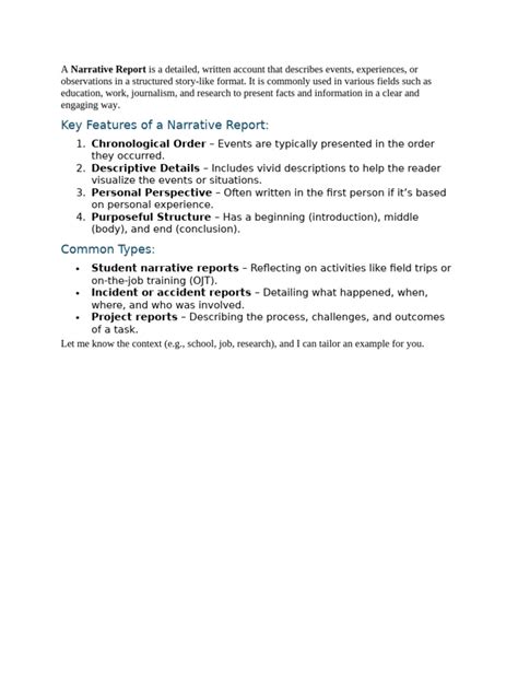 Narrative Report Pdf