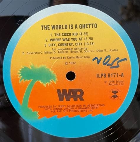War The World Is A Ghetto Lp Ead Record