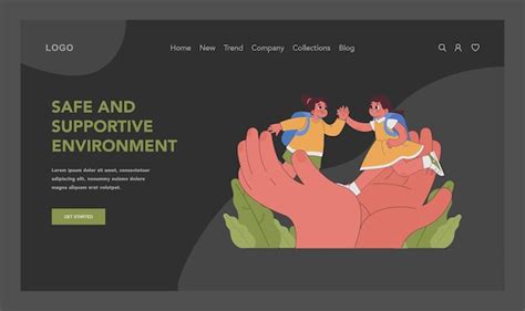 Premium Vector Safe And Supportive Environment Concept Joyful