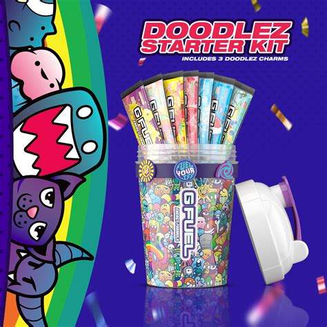 شيكر Doodlez مع 7 اظرف 500مل Gxpowr