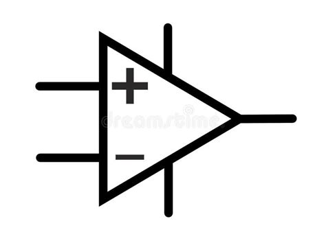 An Electrical Electronic Symbol Of An Operational Amplifier Component