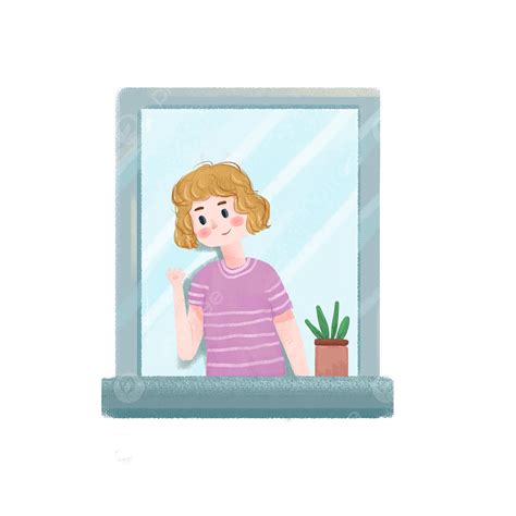 Outside The Window Png Picture Hand Drawn Illustration Of Landscape