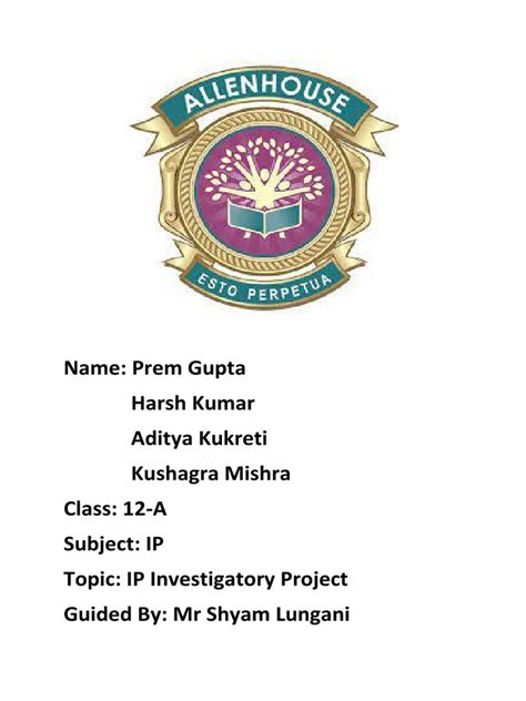 Ip Investigatory Project Pdf Software Testing Systems Theory