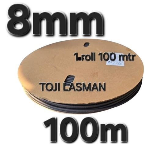 Jual 8mm 100mtr 1 Roll Heatsrink Selongsong Ciut Bakar Hitam 21