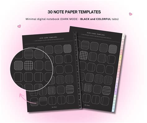 Digital Notebook Dark Mode Productivity Digital Notebooks