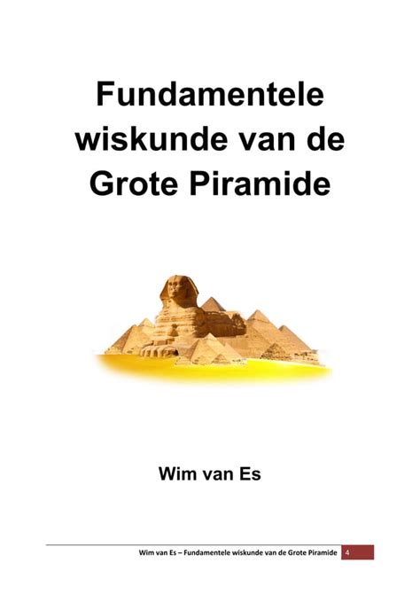 Tekst Digitaal Fundamentele Wiskunde Van De Grote Piramide Pdf