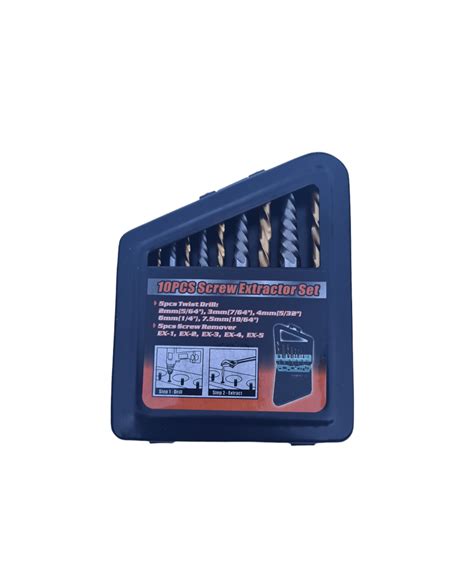 Wow Tools Screw Extractor Set 10pc Combination With Drill Bits Shop Today Get It Tomorrow