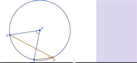 Solved A Circle Is Centered On Point B Points A C And D Lie On Its Circumf TutorBin