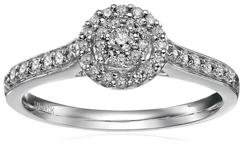 10k White Gold Diamond Engagement Ring