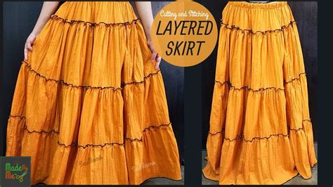 Diy Long Layer Skirt How To Make Trendy Layered Skirt Full Tutorial