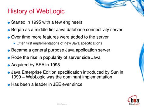 PPT Introduction To The BEA WebLogic Platform PowerPoint Presentation ID 5374704