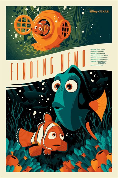 Filmposter Van Finding Nemo Poster Finding Nemo Aquatic Cartoon Walt
