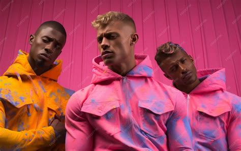 Premium Ai Image Vibrant Mens Photoshoot Generative Ai