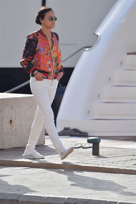 Michelle Rodriguez Out In St Tropez 07082017 • Celebmafia