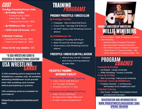 Spring Training Prodigy Wrestling Academy