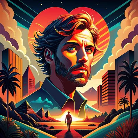 Heart Of The Sun Spotify Cover Art Alternative Rock Vector Illustration