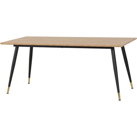 Seconique Hamilton Black Medium Oak Effect Dining Table Large Homebase
