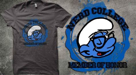Nerd Smurf Brainy T Shirt On Behance