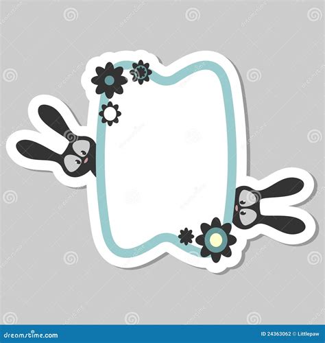 Cute Frame Cartoon Bunnies Stock Vector Illustration Of Element 24363062