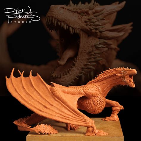 Artstation Drogon Sculpture Game Of Thrones