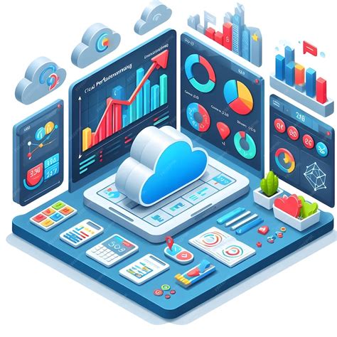 Premium Photo 3d Flat Vector As Cloud Computing Performance