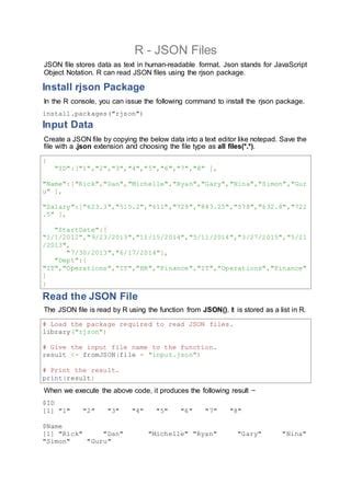 R Json Docx