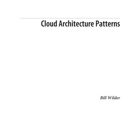 Cloud Architecture Patterns
