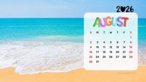 August 2026 Desktop Wallpaper Calendar Entheosweb