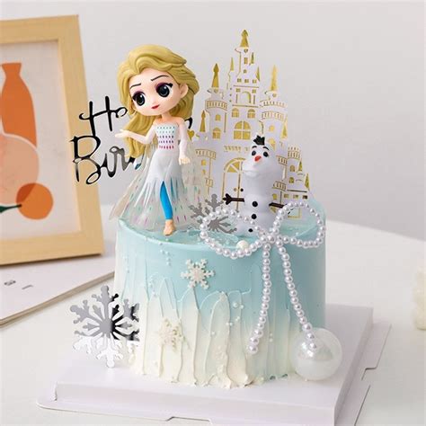 Putih Princess Elsa Cake Topper White Elsa Cake Decoration Elsa Figure No 5 Shopee Philippines