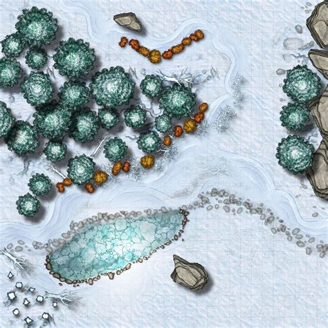 Winter Encounter 1 [30x30] Inkarnate Create Fantasy Maps Online