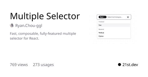 Multiple Selector 21st Dev Discover Share And Craft Ui Components