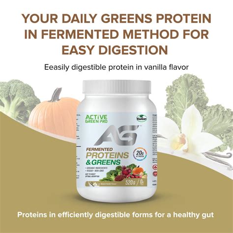 Active Green Pro Fermented Proteins And Greens Natural Vanilla Flavour