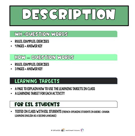 Grammar Rules And Worksheets Question Words