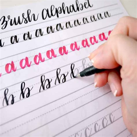 Modern Calligraphy Alphabet Practice Sheets