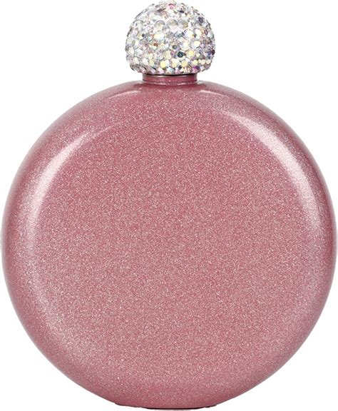 5 Oz Crystal Lid 304 Stainless Steel Wine Alcohol Liquor Flask Liquor