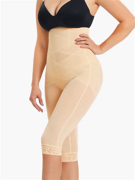 Womens High Waist Tummy Control Shapewear With Criss Cross Design